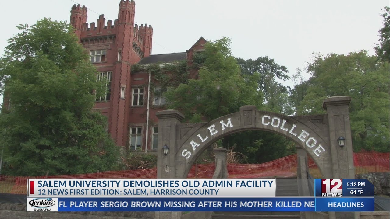 Salem University demolishes old admin facility - YouTube