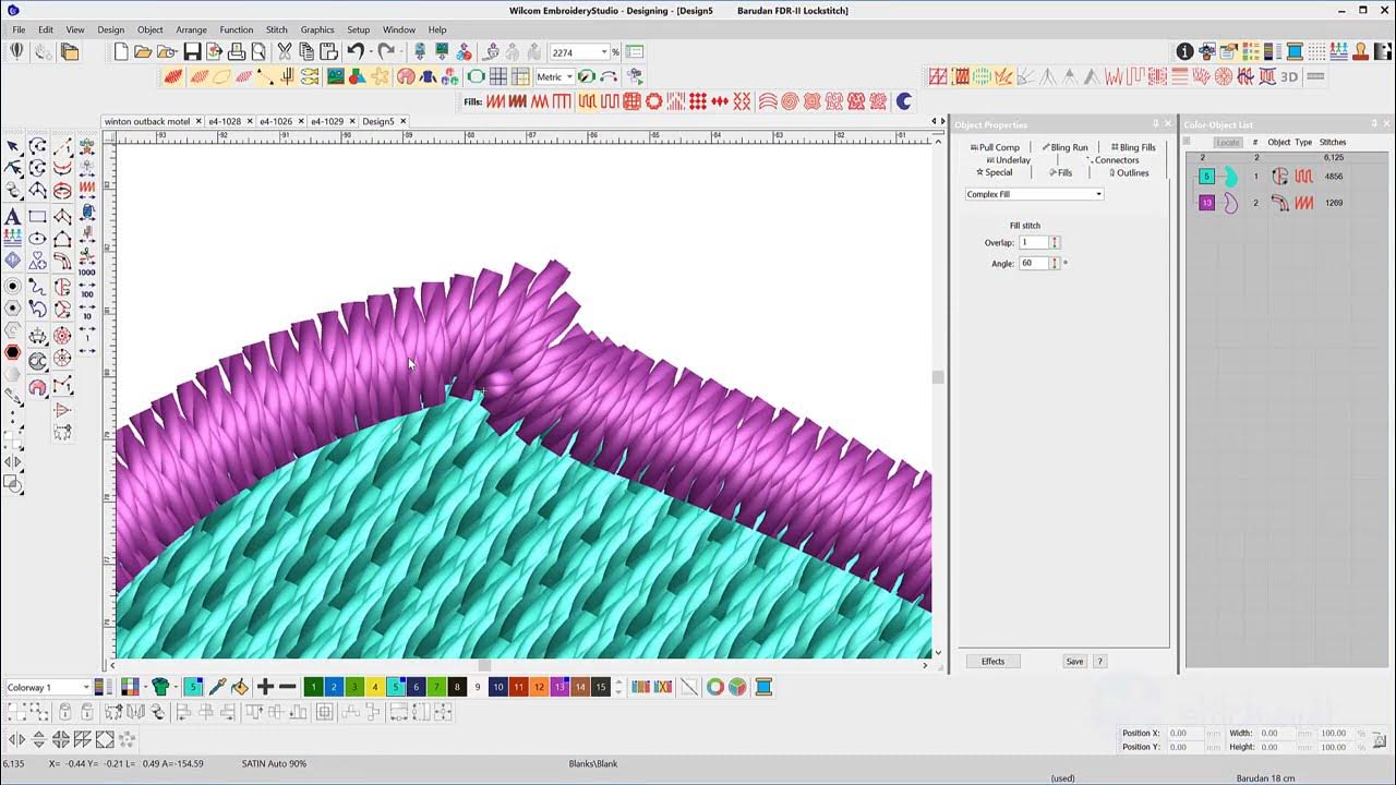 2025 Tutorial Wilcom Embroidery Studio e4.2 - Complex Fill - YouTube