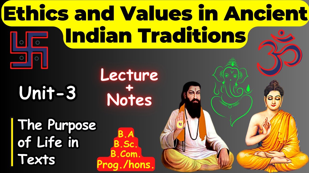 Lecture Unit - 3 | The Purpose of Life in Texts | Ethics & Values in ...