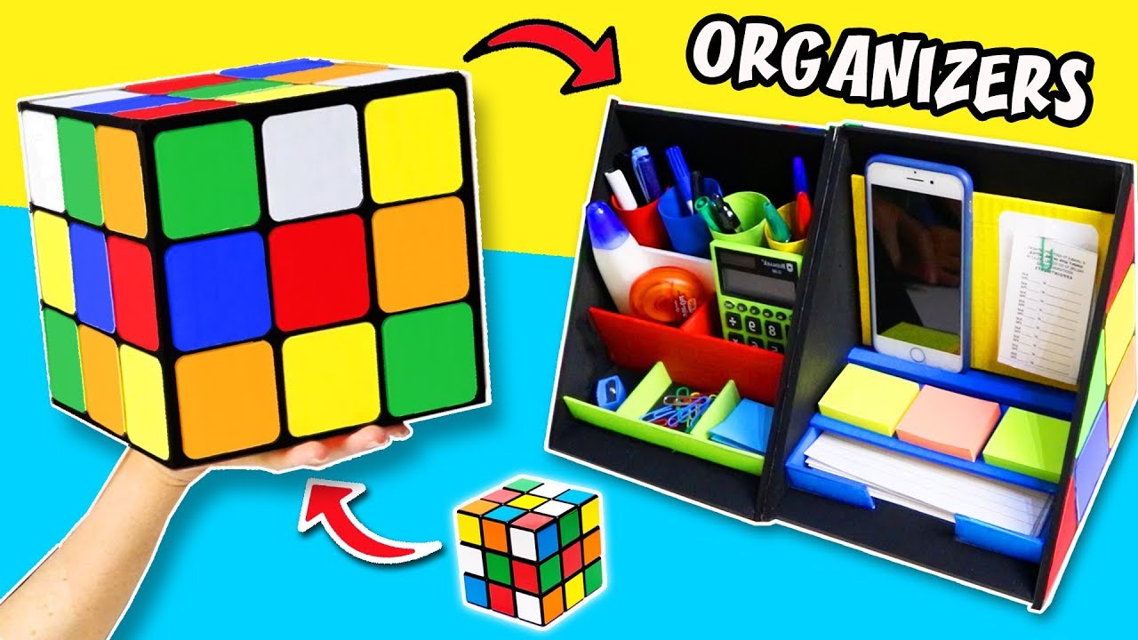 DIYs AWESOME RUBIK`S CUBE DESK ORGANIZERS to give to a Man | aPasos ...