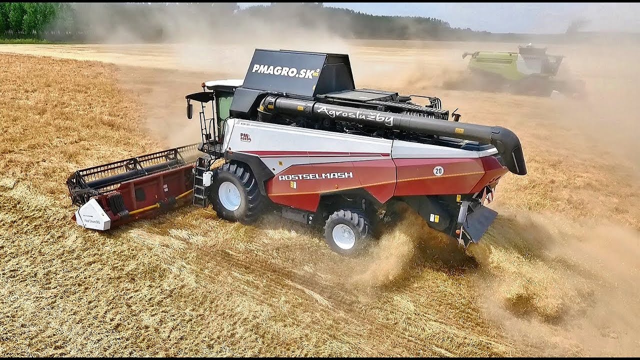 Russian Power - Rostselmash RSM 161 Vector 425 - YouTube