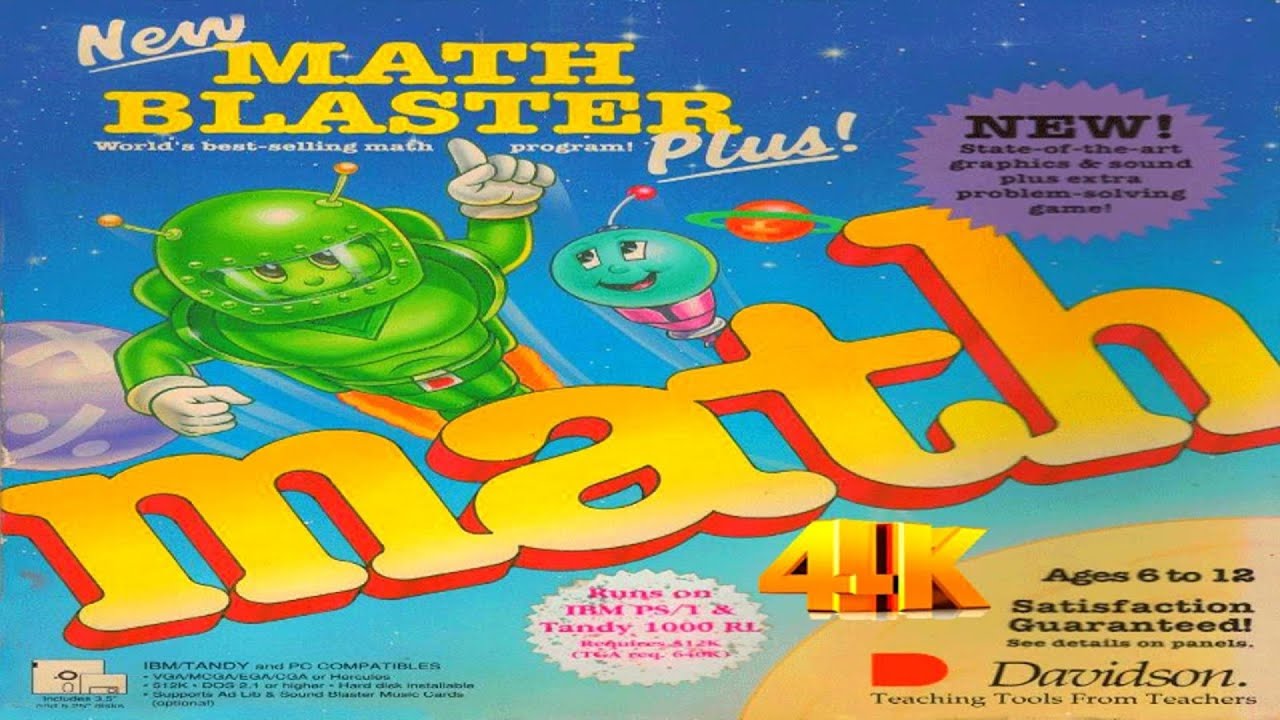 Math Blaster Plus (PC) 1987 Playthrough 4K Ultra HD - YouTube