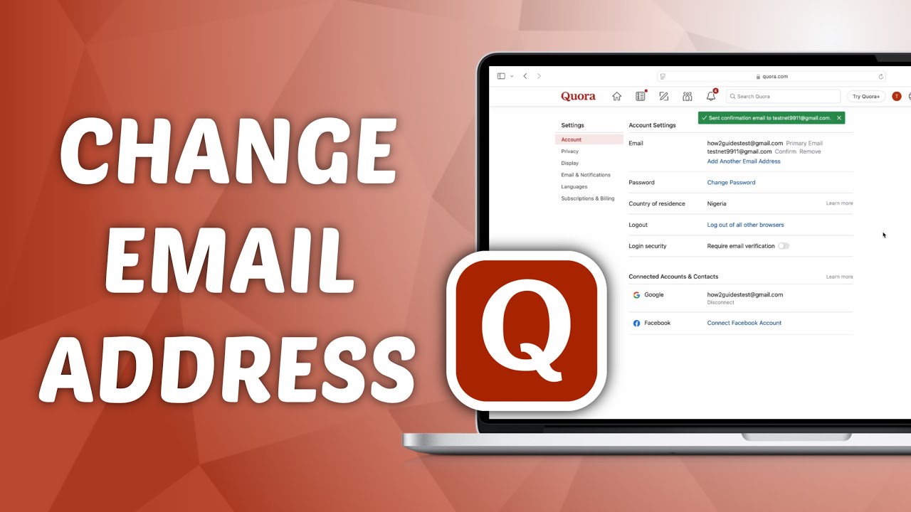 How to Change Email Address on Quora - YouTube