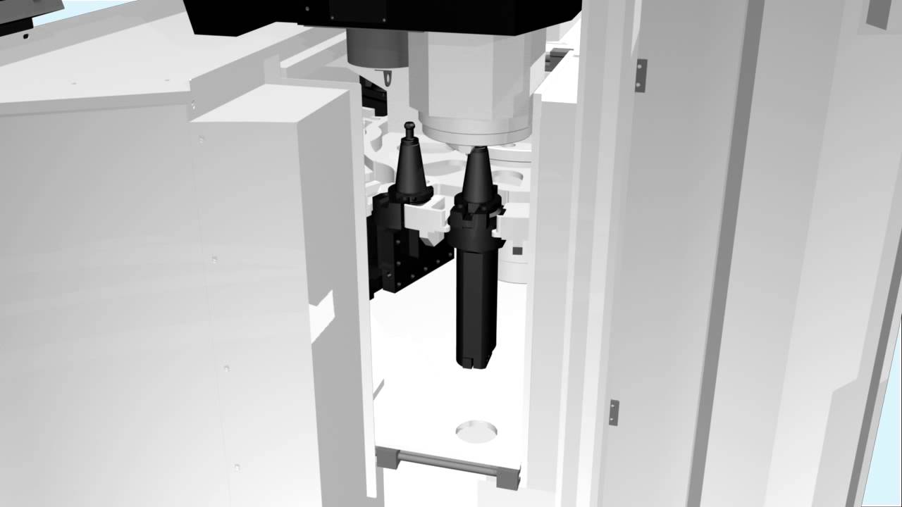 Radar CNC Vertical Lathe 3D Animation - YouTube