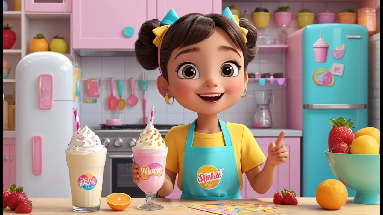 Mix-a-Milkshake, Yum Yum Yum! | Fun Nursery Rhyme for Kids | Sing-Along ...