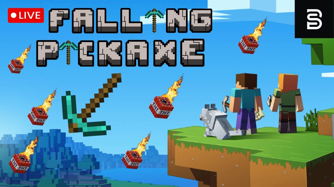 🔴Minecraft Falling Picaxe #shorts #fallingpicaxe #live - YouTube