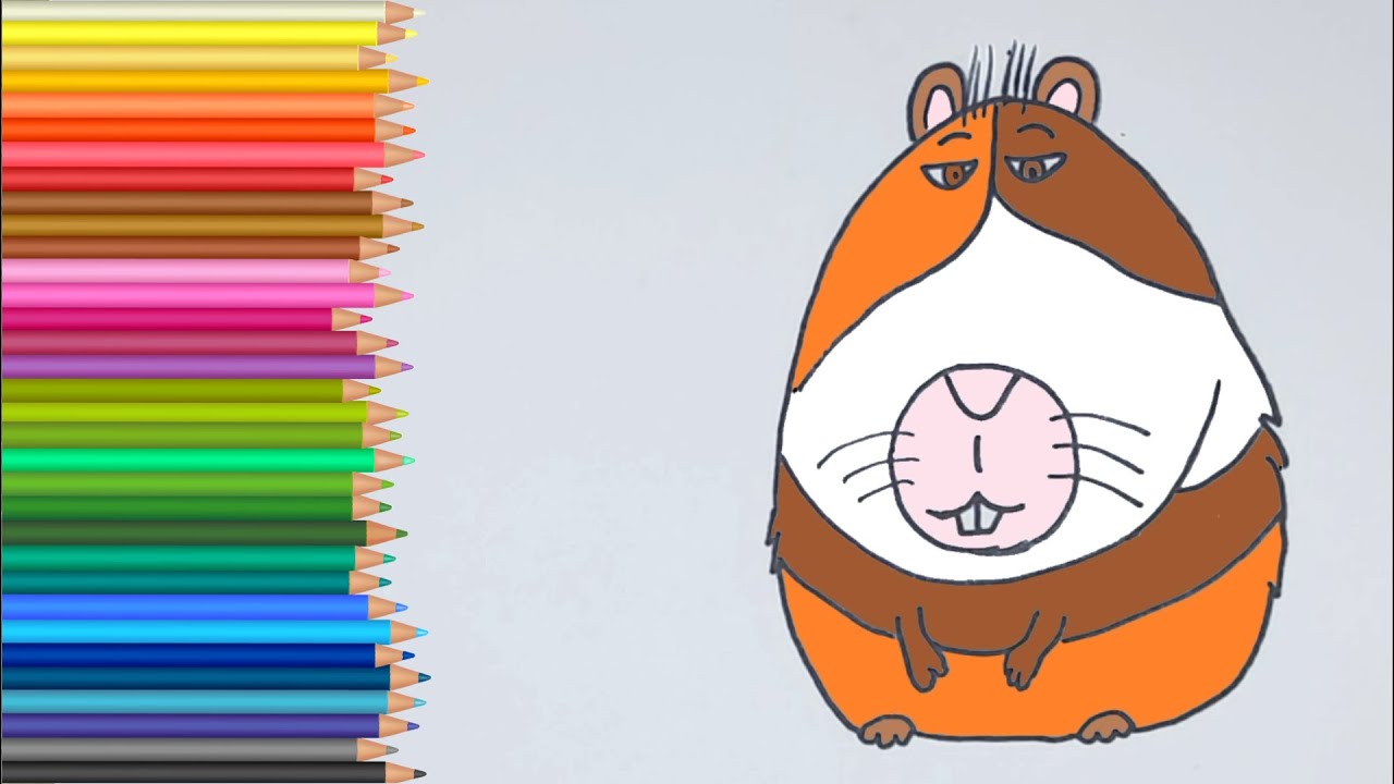 How to draw hamster Myron from "The Secret Life of Pets" | How to draw ...