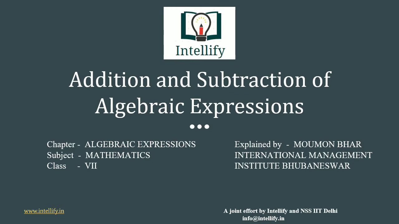 Addition And Subtraction Of Algebraic Expressions Class 7 Mathematics addition-and-subtraction-of-algebraic-expressions-class-7-mathematics