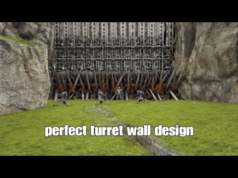 ARK: how to build the best turret wall - YouTube