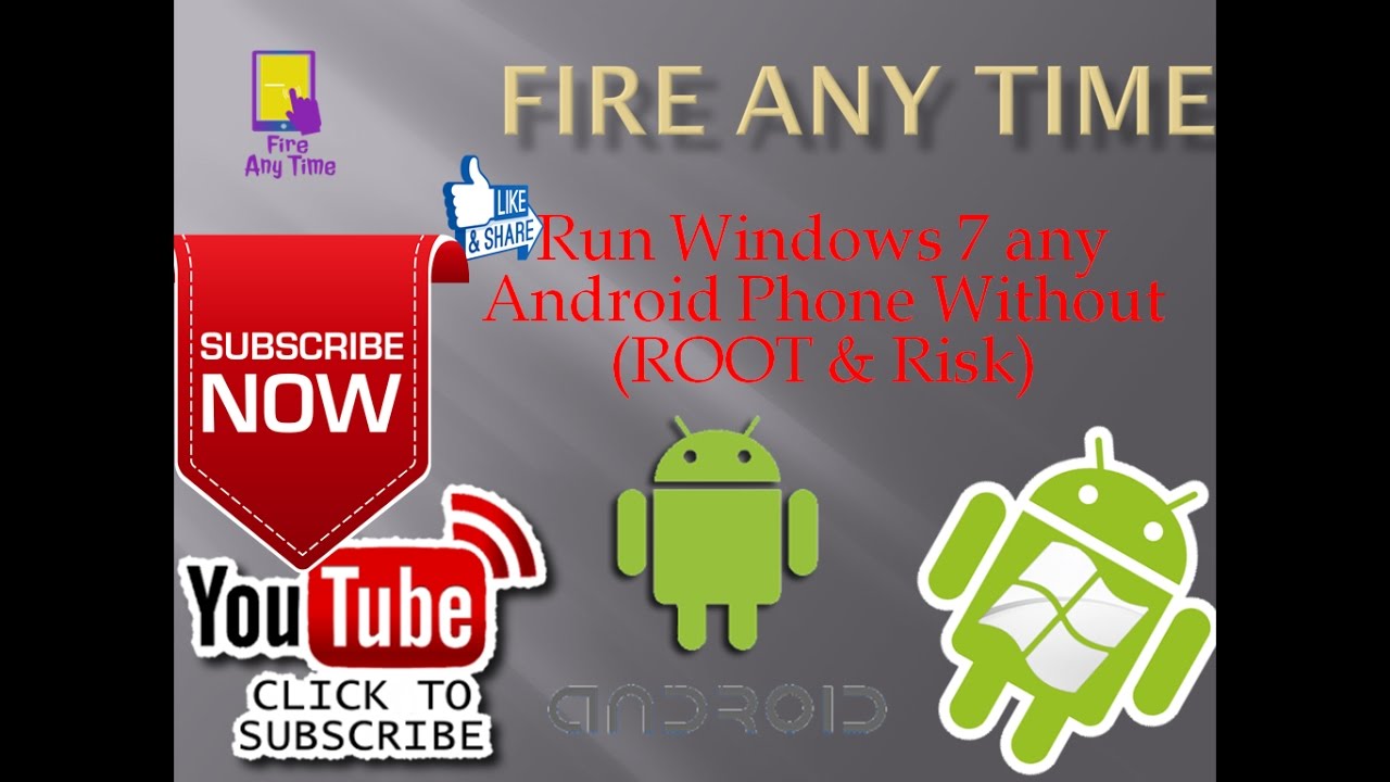 Run Windows 7 any Android Phone Without (ROOT & Risk) - YouTube