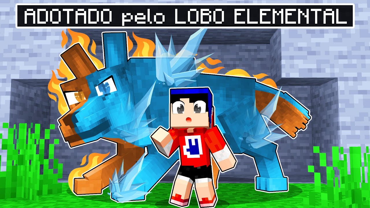 FUI ADOTADO pelo LOBO ELEMENTAL no MINECRAFT! - YouTube