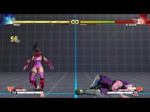 STREET FIGHTER V - Ibuki combo 56 Hits 48% de Dano na Vida - YouTube