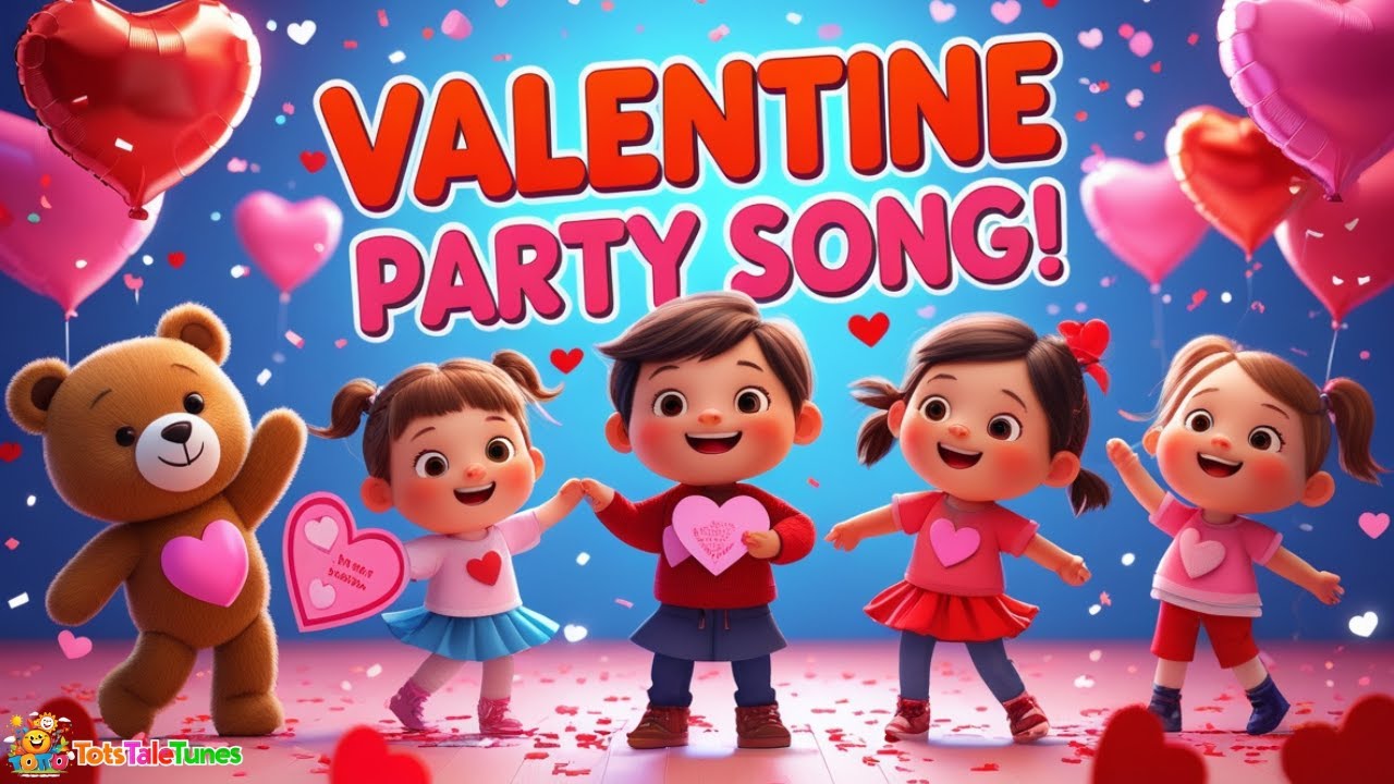 Valentine’s Party Song 💕 | Kids Dance & Sing Along 🎈 | Fun Valentine ...