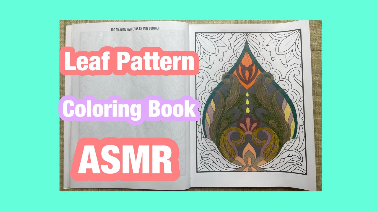 Leaf Pattern Coloring Book ASMR Part 4 | No Talking | Color Pencils ...
