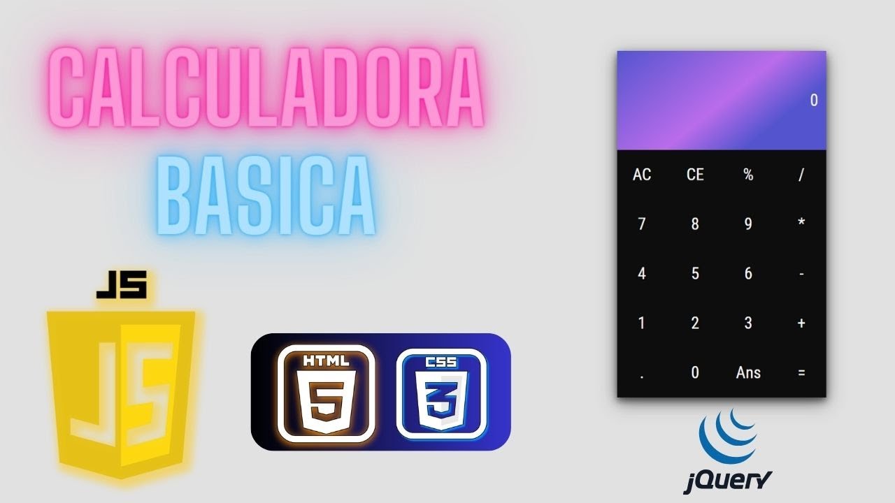 Tutorial Cómo Crear Una Calculadora Básica Con Html Css Javascript Y Jquery Codigo 🖥 8647