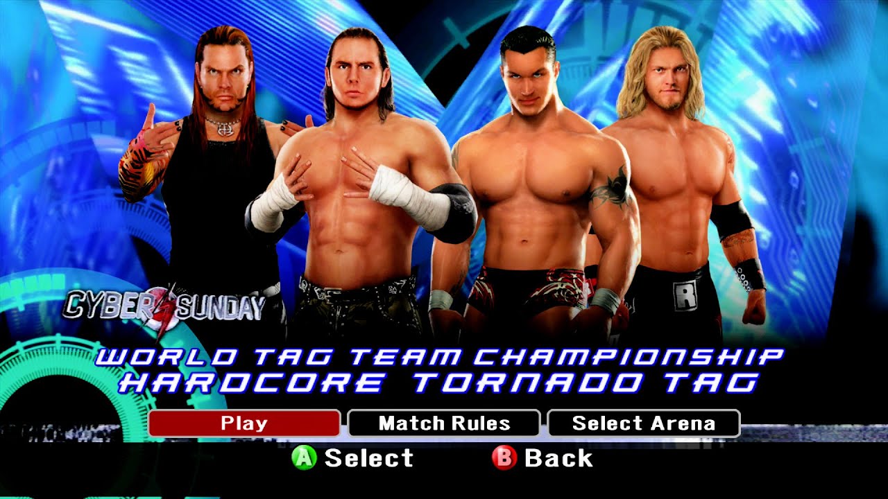 WWE Smackdown vs Raw 2008 - The Hardy Boyz vs Rated RKO - World Tag ...