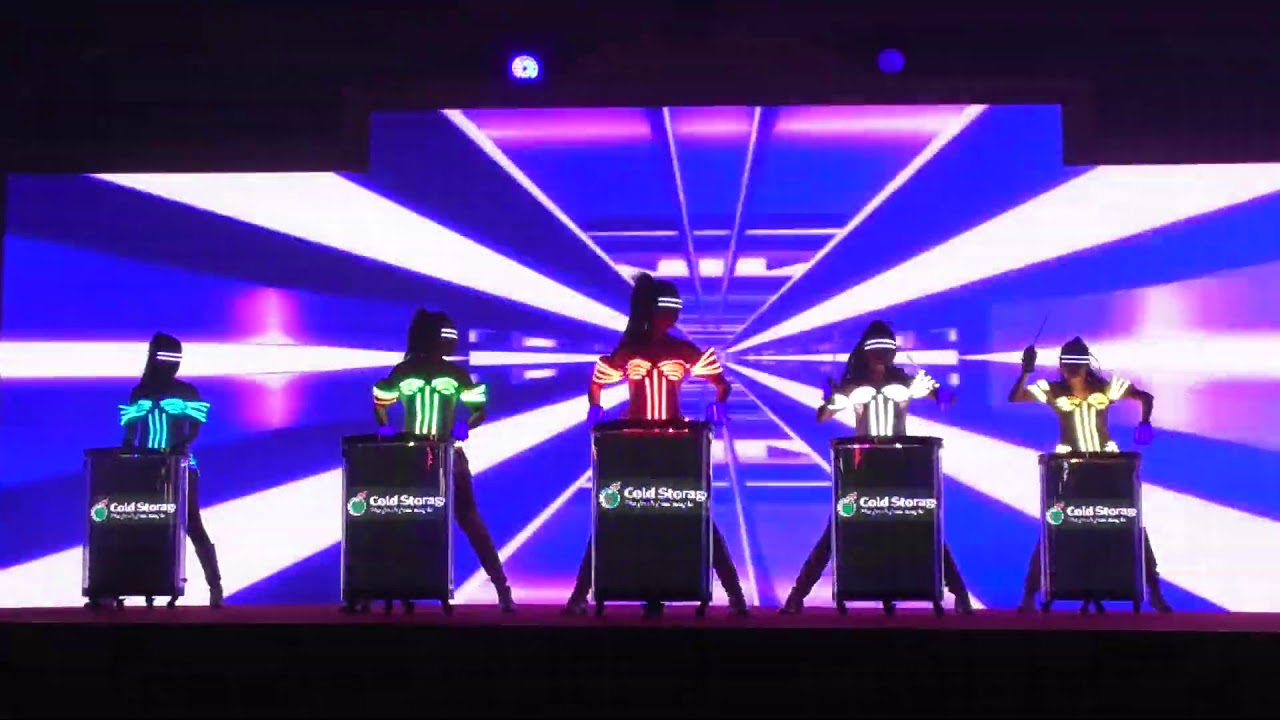 LED Visual Drum with Logo Performance | Gigsmore.com - YouTube