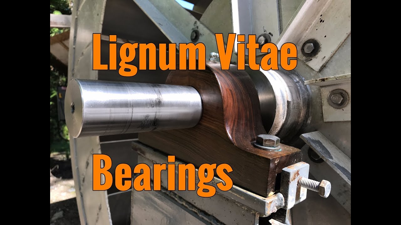 Installing Lignum Vitae Bearings on Waterwheel - YouTube