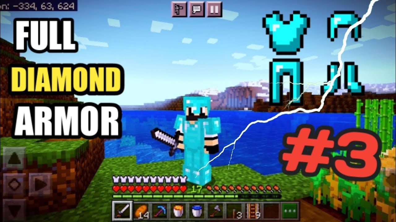full diamond armor in minecraft #3 - YouTube