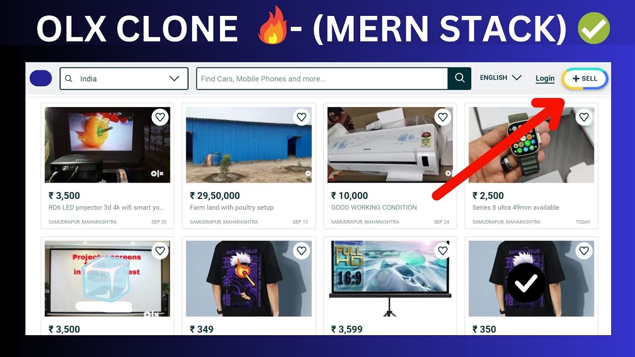 MERN Stack Project For Beginners - Good For Placement/ Internship/ Resume (OLX Clone using React ...