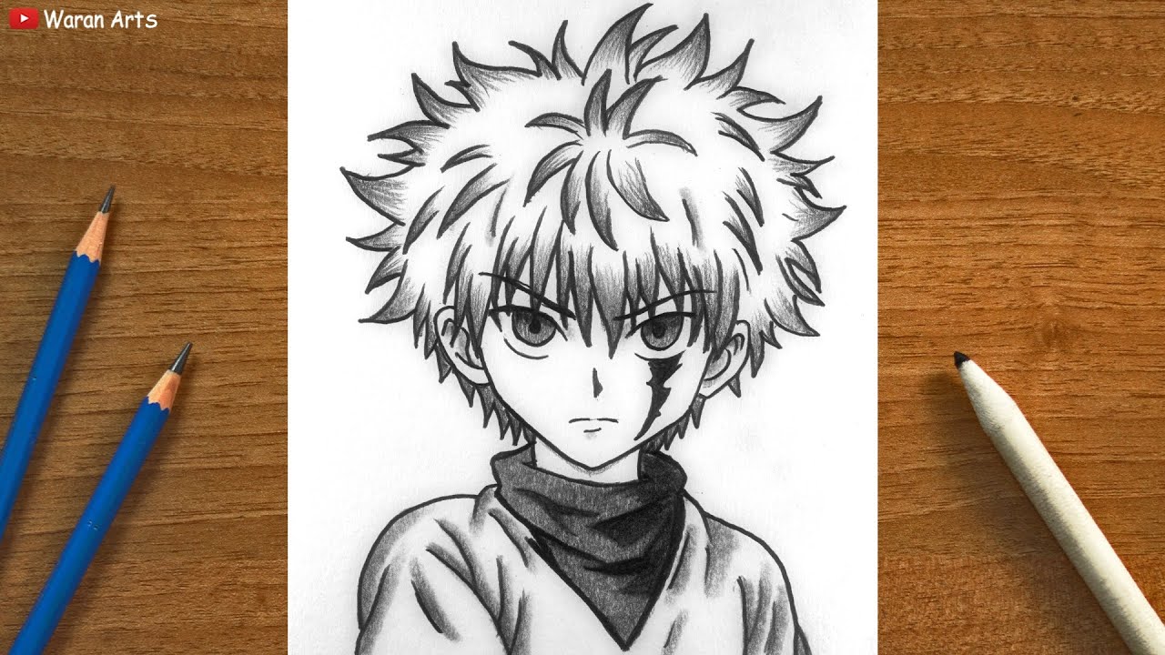 Easy Anime Drawing || How to Draw Anime step-by-step || Easy Drawing ...