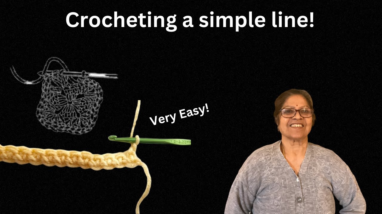 Learning to crochet a simple line - Crafts With KuppaBai | Lesson 1 ...