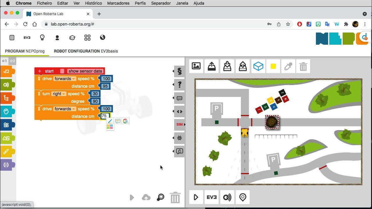How to move the robot at Open Roberta - YouTube