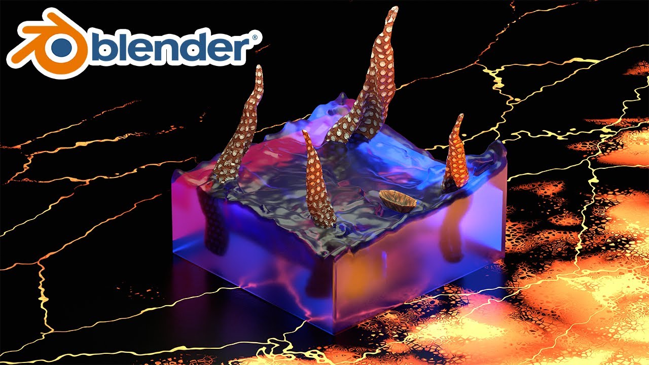 3D MICROWORLD Made with Blender - monster in the deep Speedart - YouTube