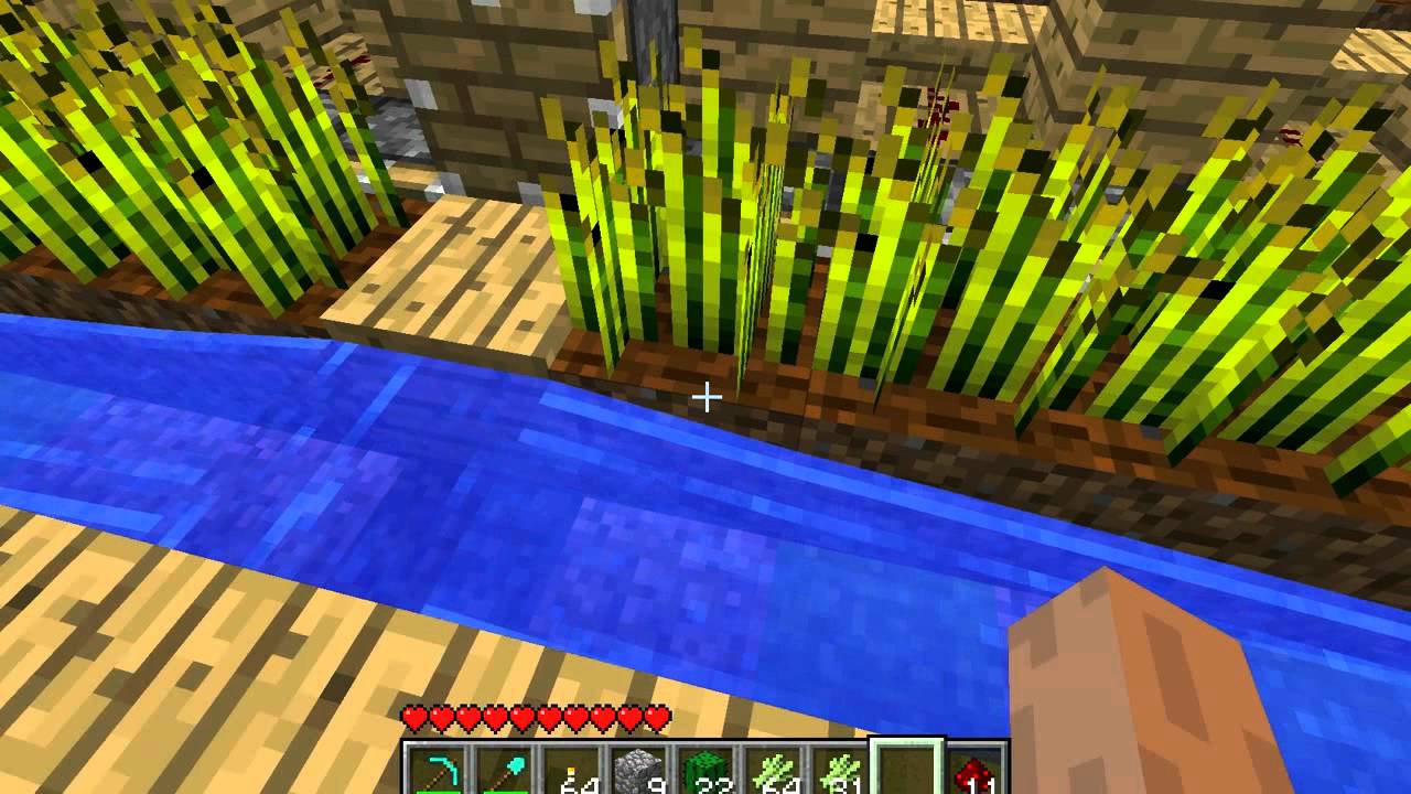 Minecraft - Automatic Wheat Farm using Pistons - YouTube