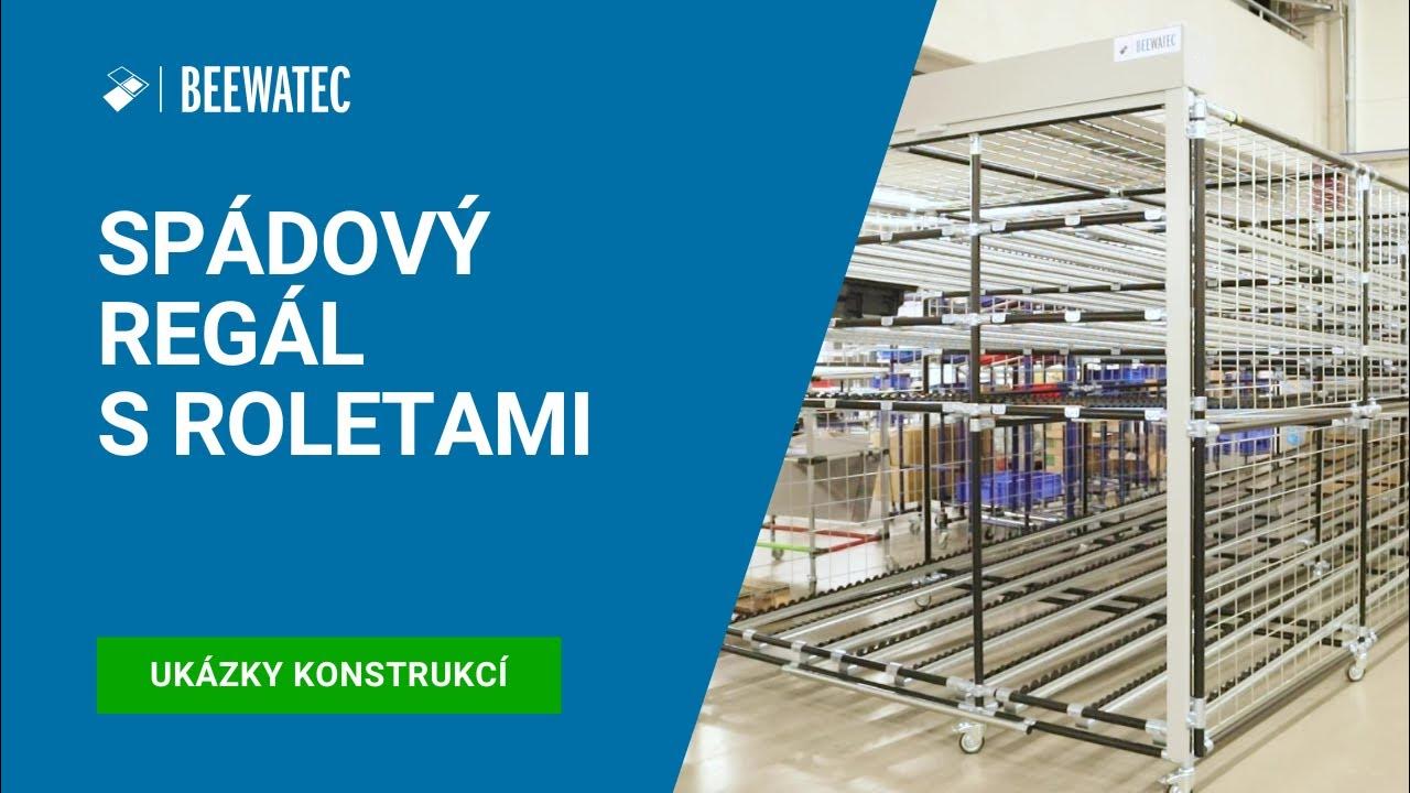 Spádový regál s roletami / Flow rack with roller shutters - BeeWaTec - YouTube