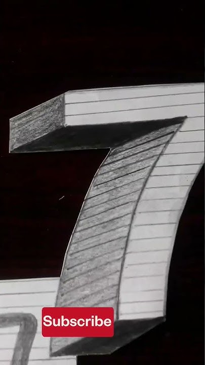 Floating number 7 Drawing | Trick Art |#short ||#Youtubeshorts #drawing ...