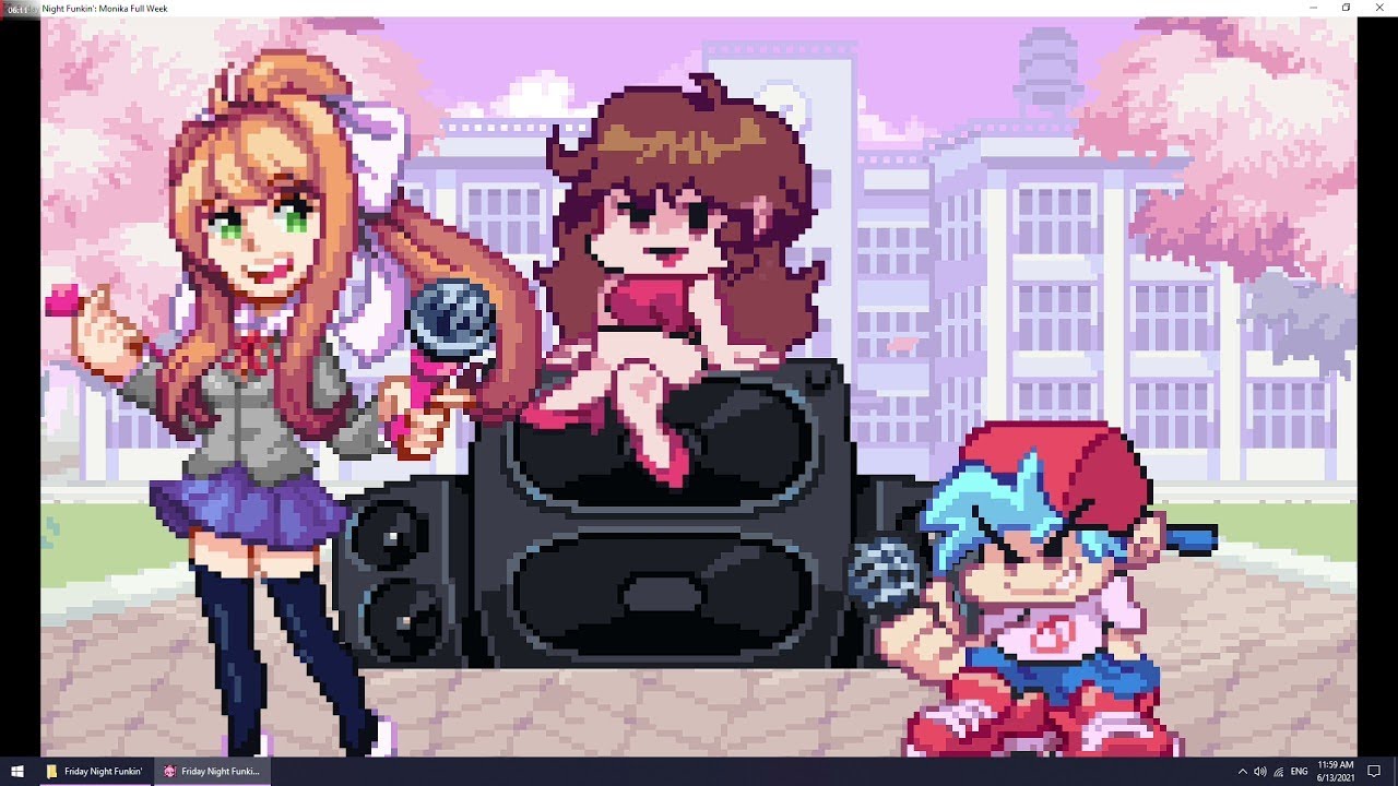 FNF Monika exe But Different Characters Sing It 🎵 Everyone Sings Monika ...