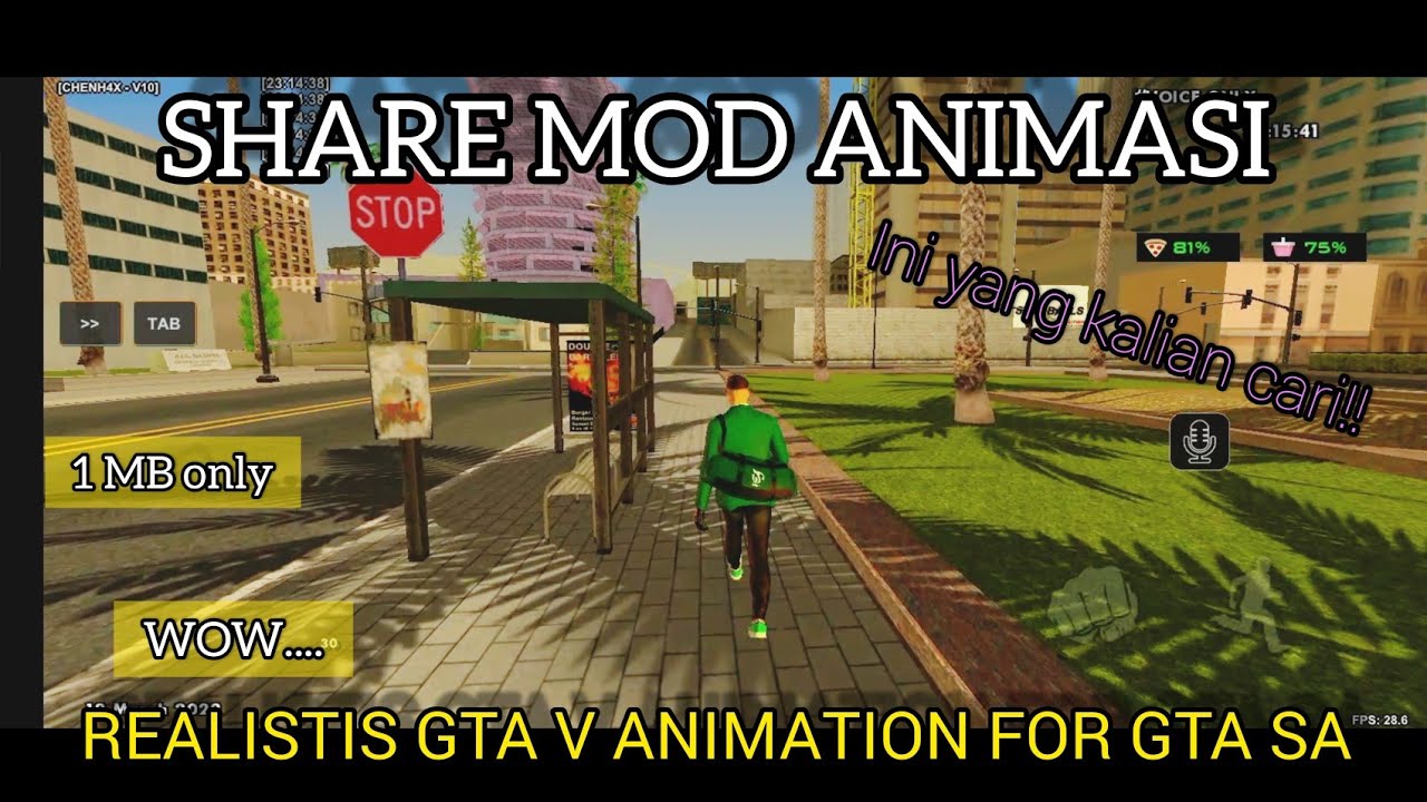 SHARE MOD ANIM GTA V FOR GTA SA !! REALISTIS ANIMASI. - YouTube