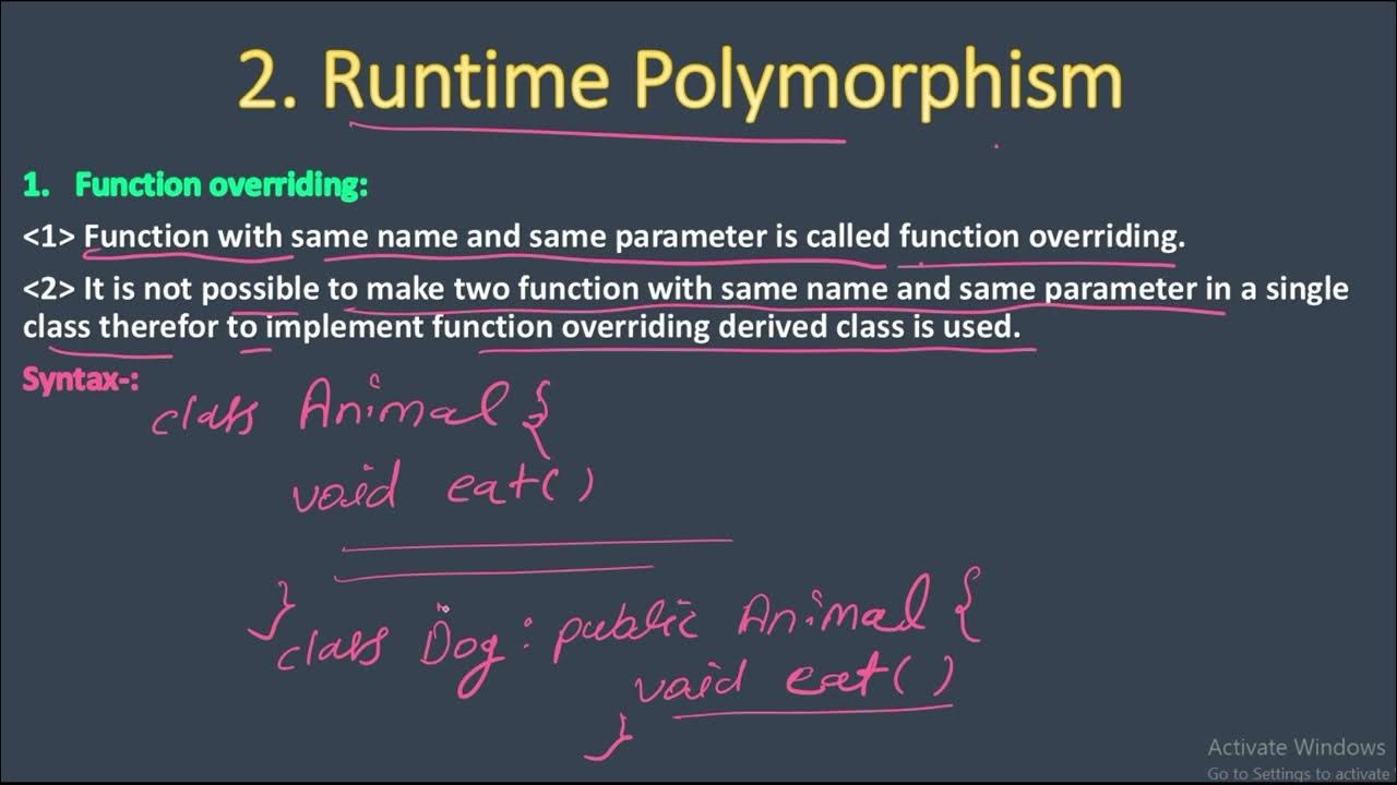 C++ function overriding with example | c++ tutorial for beginners. - YouTube