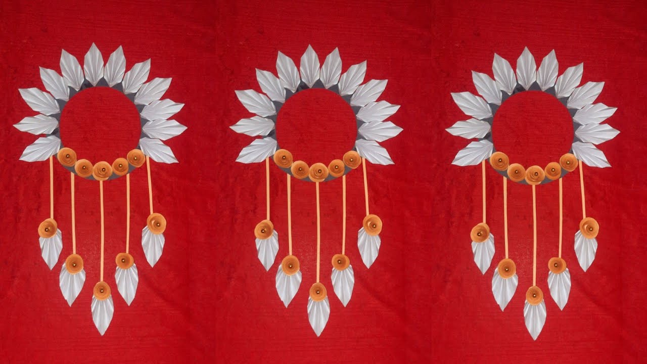 Easy And Quick Paper Wall Handing Idea / A4 Sheet Wall Decor ...