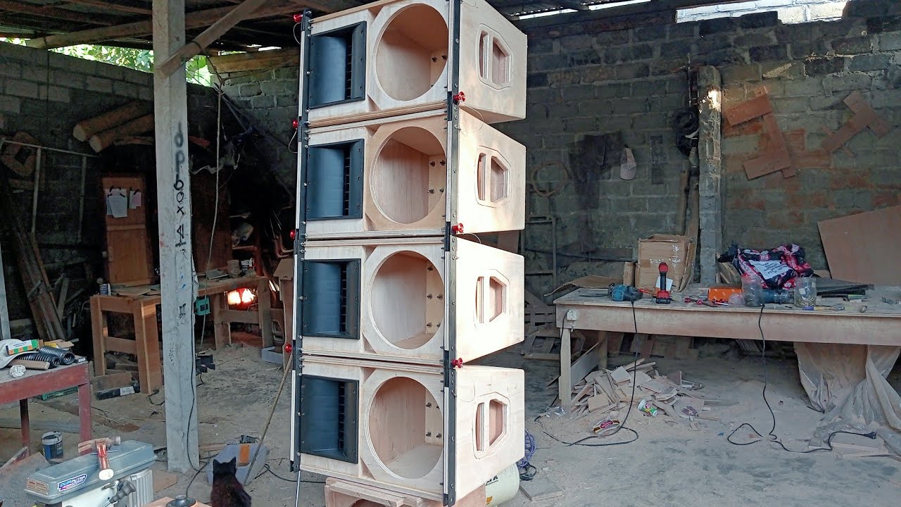 how to make line array single 12 inch // speaker manufacturing line ...