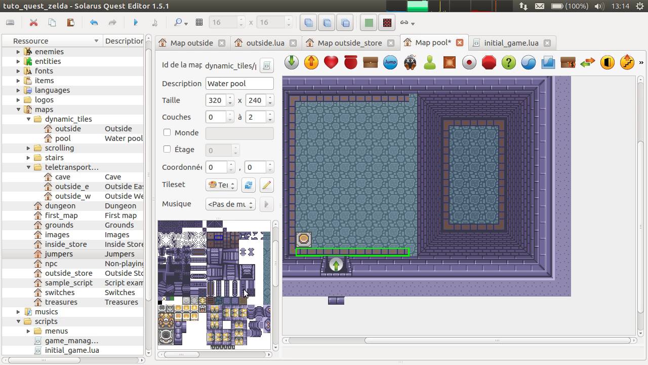 Tutoriel Solarus 1.5 [fr] - Initiation #24 : Tiles dynamiques - YouTube