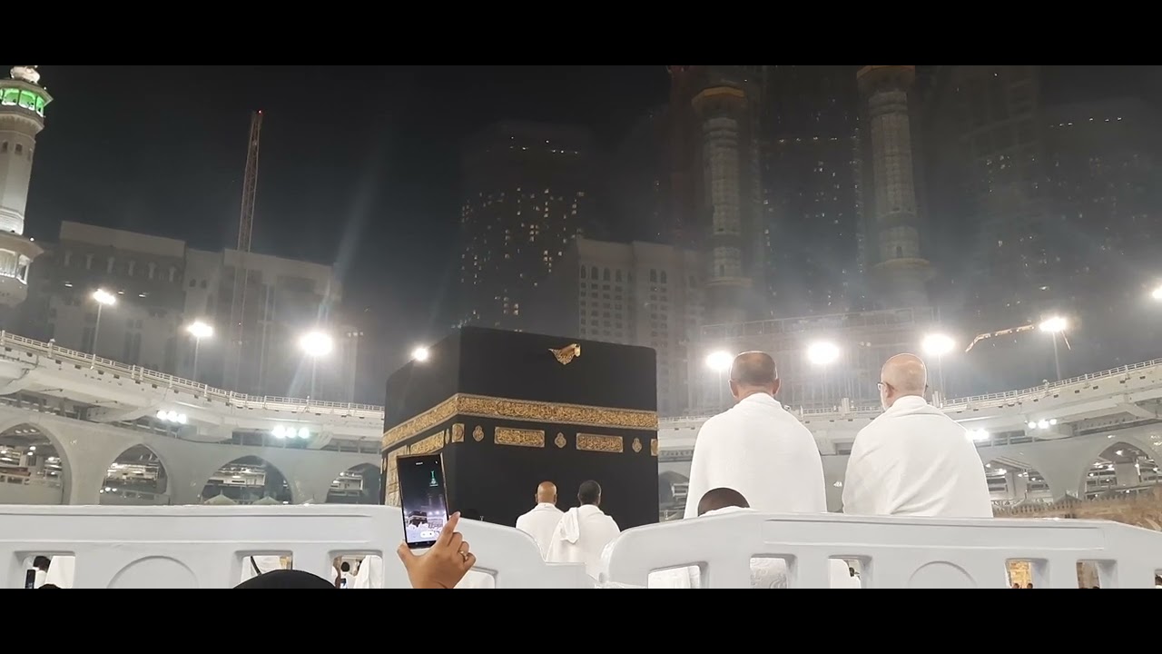 Today's Fajar Azaan at Masjid alHaram with Beautiful khane Kaba View ...