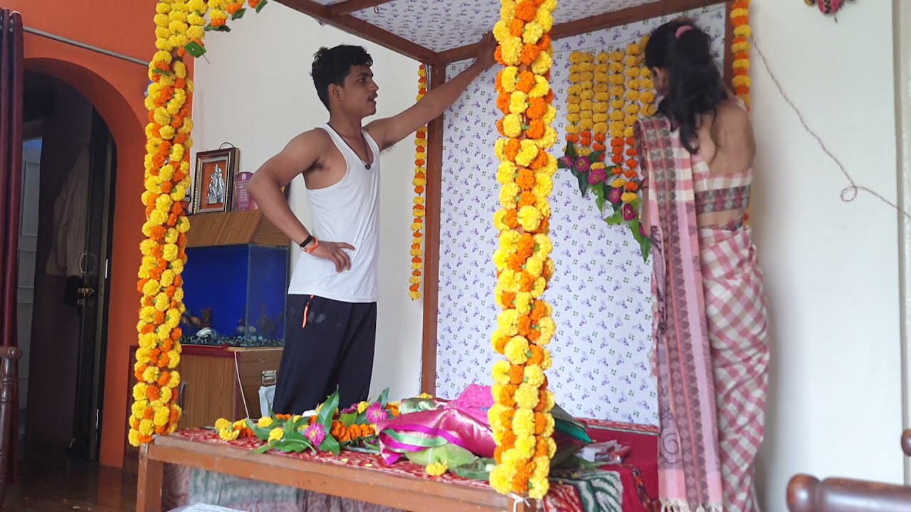 Decoration by flower 🌼|| Mahalaxmi Decoration || flower decoration || # ...