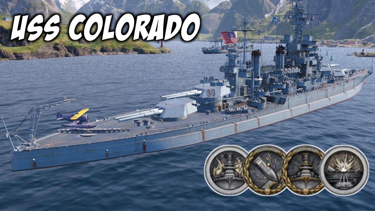 Wows Legends Mobile | USS COLORADO (BB-45) gameplay - YouTube