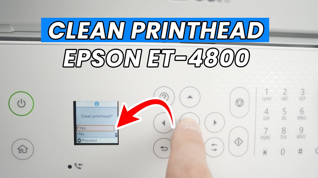 How to Clean the Print Head of Your Epson ET-4800 - YouTube