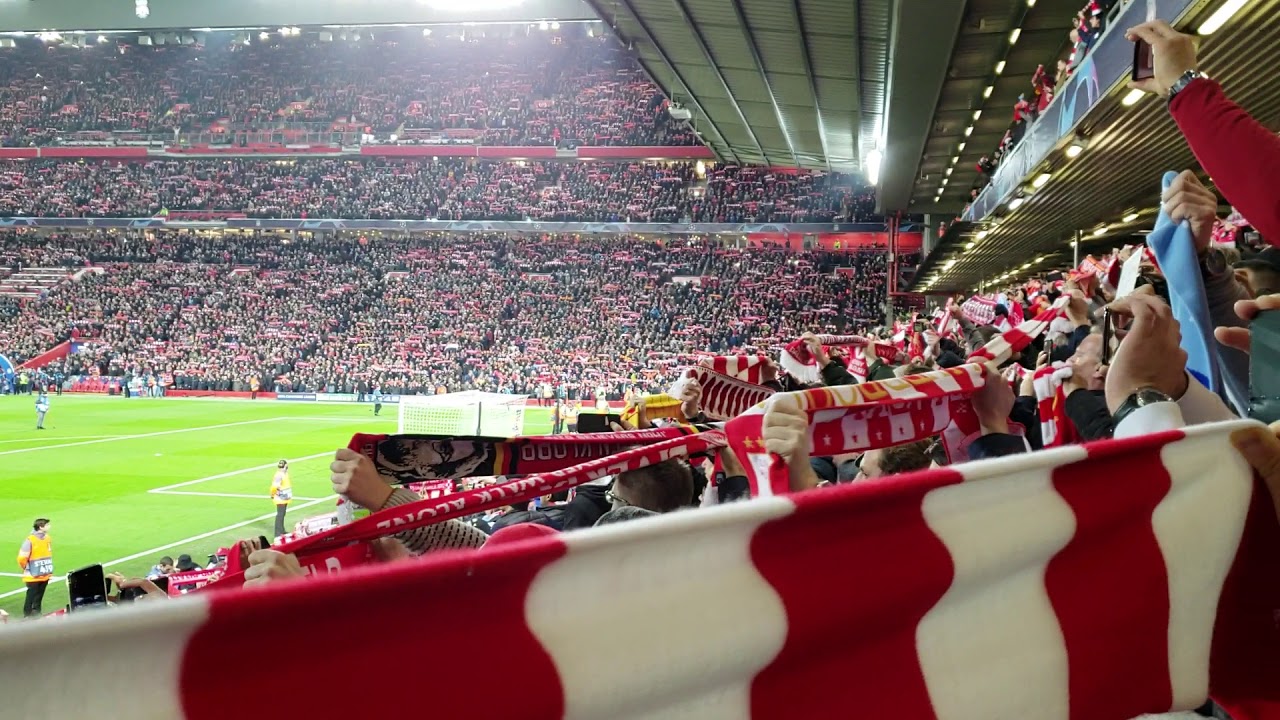 Anfield Liverpool vs Napoli 1-0 Anthem amazing crowd singing in ...