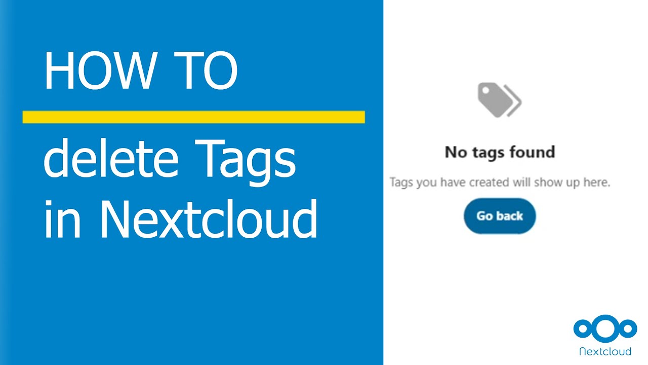 How to delete Tags in Nextcloud - YouTube