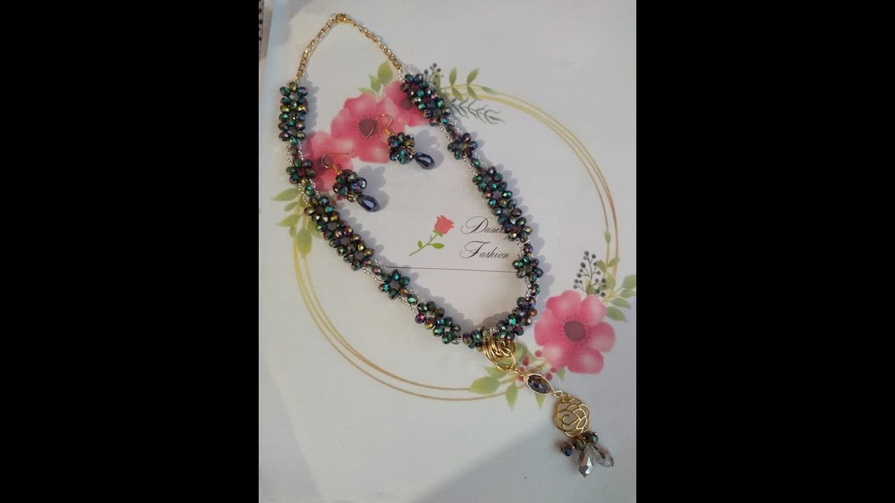 Tutorial de collar tejido con cristal y shakira - YouTube