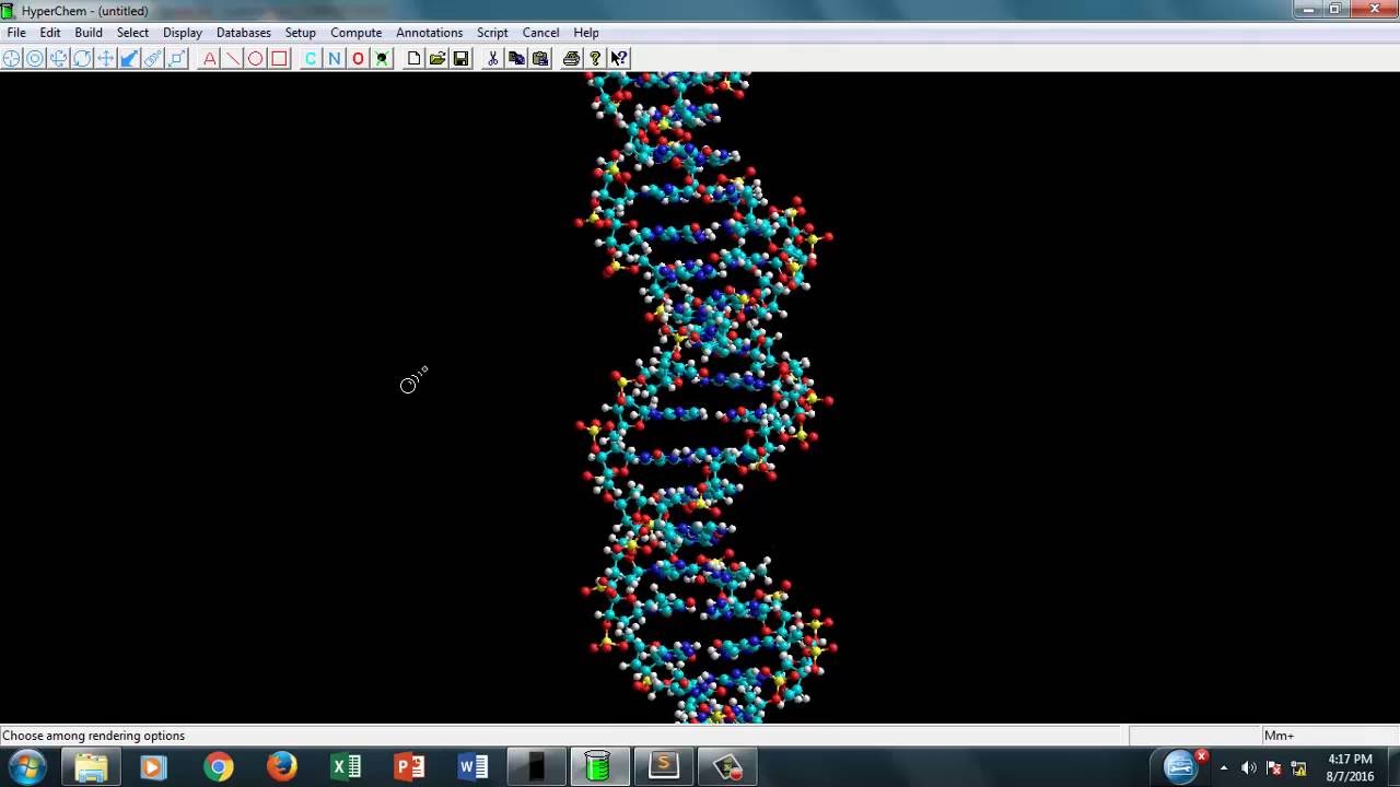 Modelling DNA sequence using HyperChem - YouTube
