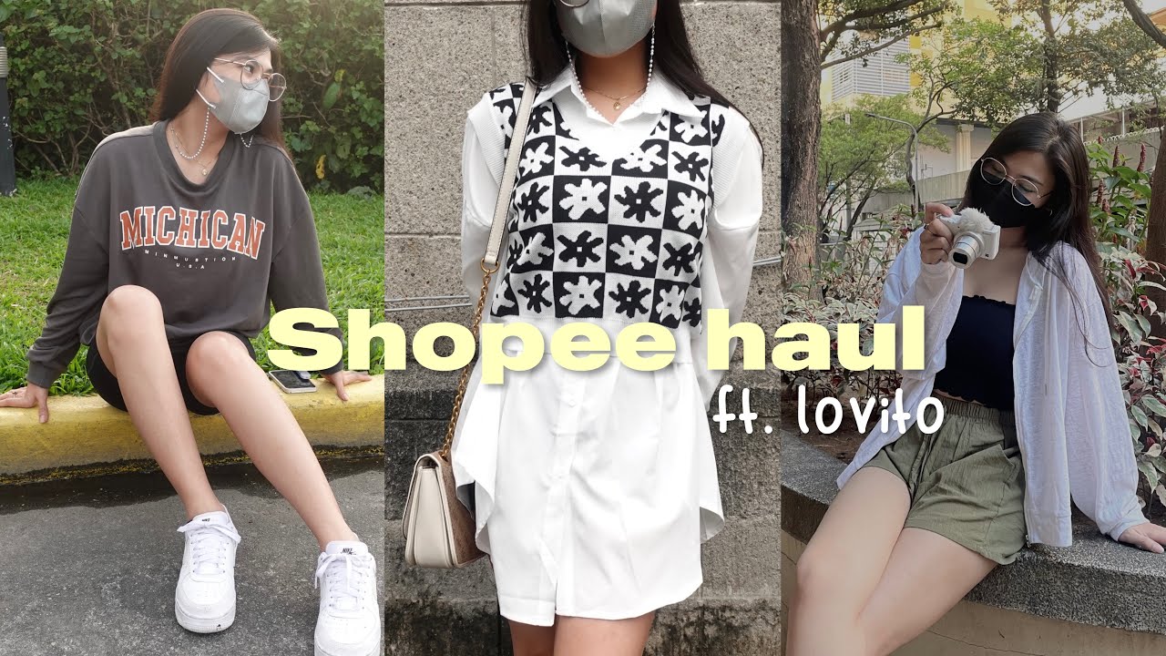 shopee haul: 🛍 affordable dress, tops, sweater & jacket ft. Lovito 🛒 ...