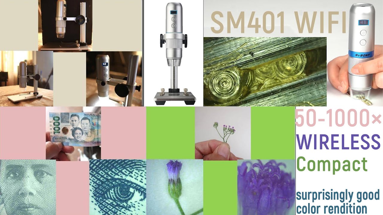 SM401 50x-1000x Wireless Microscope Introduction - YouTube