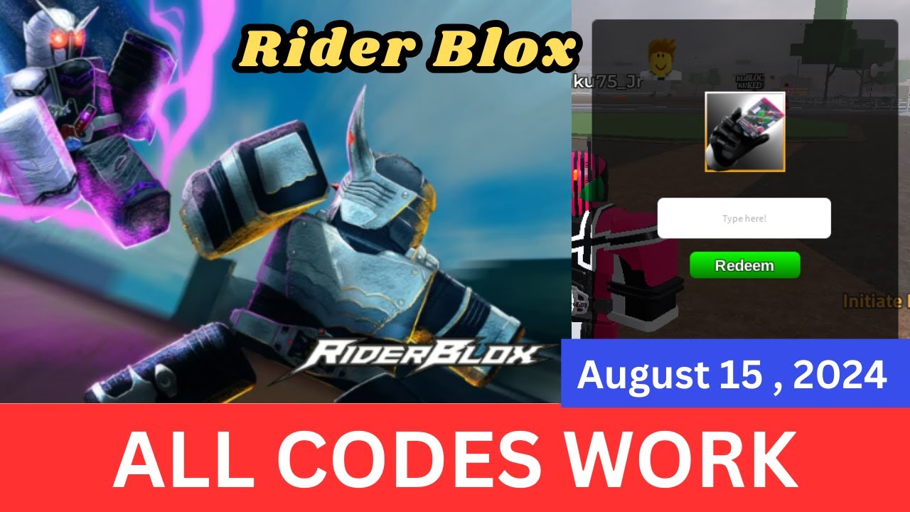 *All CODES WORK* Rider Blox ROBLOX, August 15, 2024 - YouTube