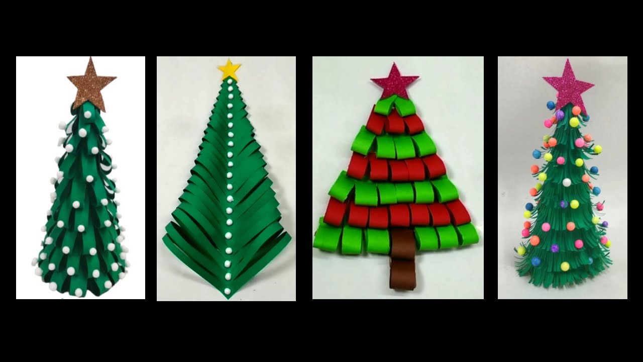 4 Beautiful christmas trees | DIY Christmas tree | Paper crafts | How ...