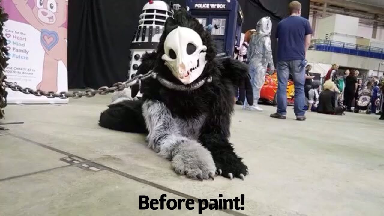 K9 fursuit skull painting! - YouTube